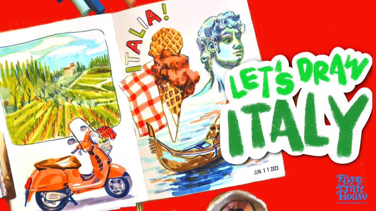 Let's Draw Italy! - YouTube