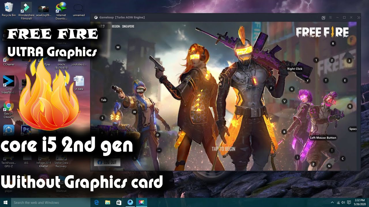 Free Fire Ultra hd graphics test without graphics card in core i5 2nd ...