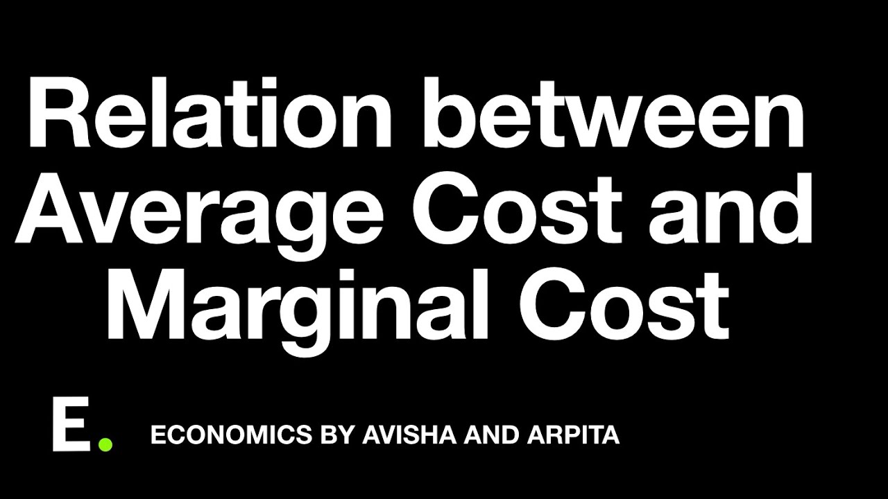 Relation between Average Cost and Marginal Cost - YouTube