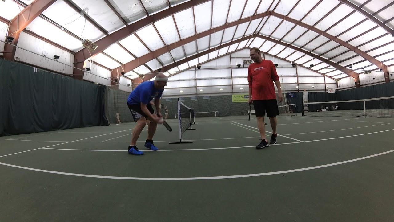 Competitive pickleball play with Andy Fischer, Jeremy Toney, and Mark ...