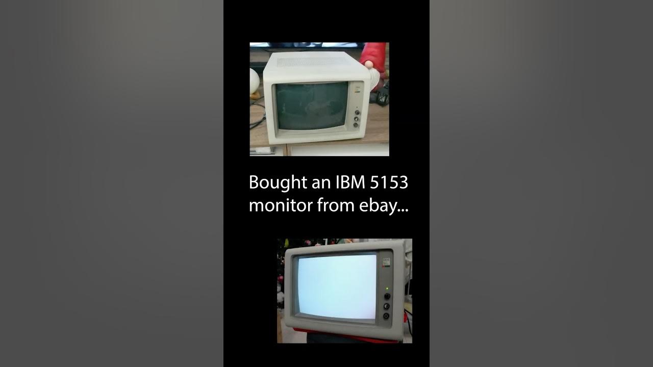 IBM 5153 monitor killed by a parcel service. - YouTube