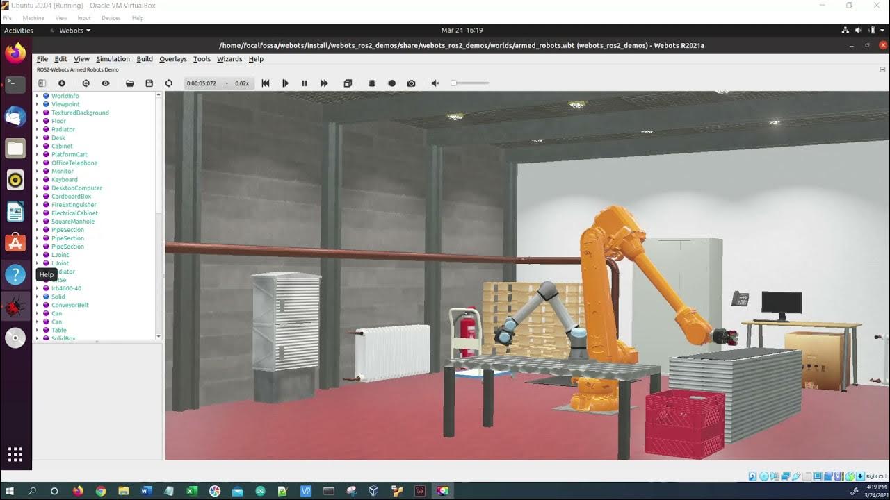 Demo of the Webots Robot Simulator for ROS 2 - YouTube