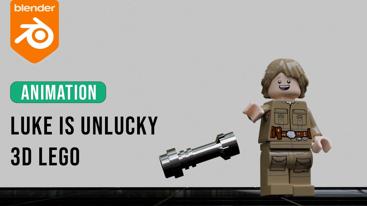 Luke is unlucky - 3D Blender LEGO Animation - YouTube