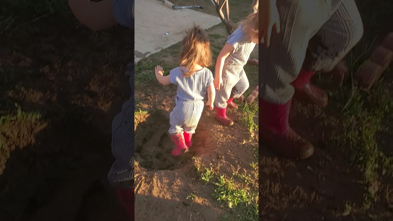 Muddy puddles fun with Bug! - YouTube
