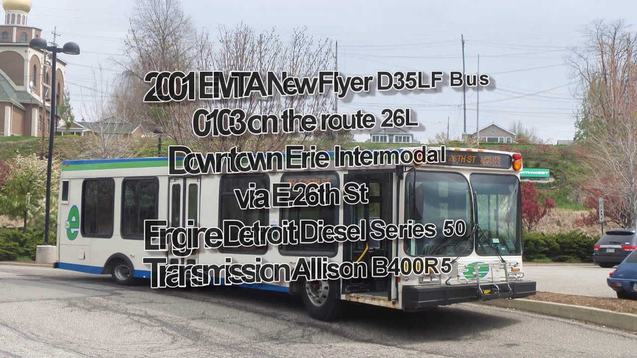 2001 EMTA New Flyer D35LF Bus #0103 Ride (Route 26L Intermodal) - YouTube