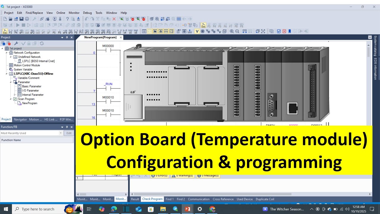 LS PLC Temperature Module Configuration & Programming | Option Board ...