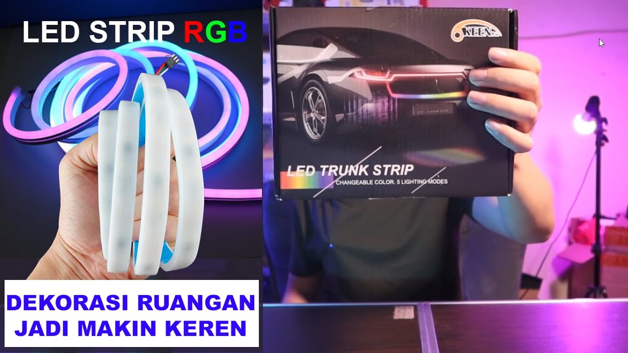 Lampu LED STRIP RGB buat dekorasi ruangan, KEREN !!! - YouTube