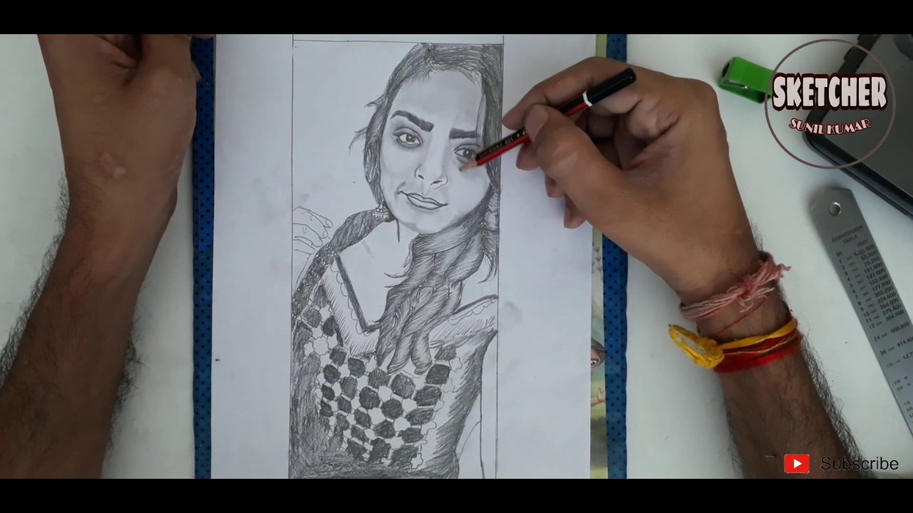 Muskan Kakkar Portrait | Face Drawing | How to draw a girl Pencil ...