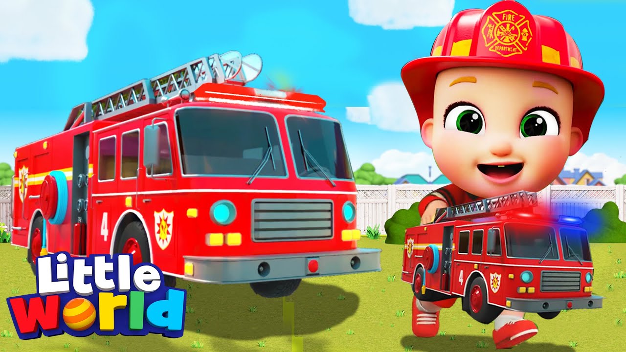 Garbage Truck, Firetruck, Ambulance Song | Little World Kids Songs ...
