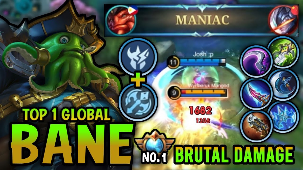 Supreme No.1 Bane!! Top 1 Global Bane Best Build & Emblem 2024 - Mobile ...