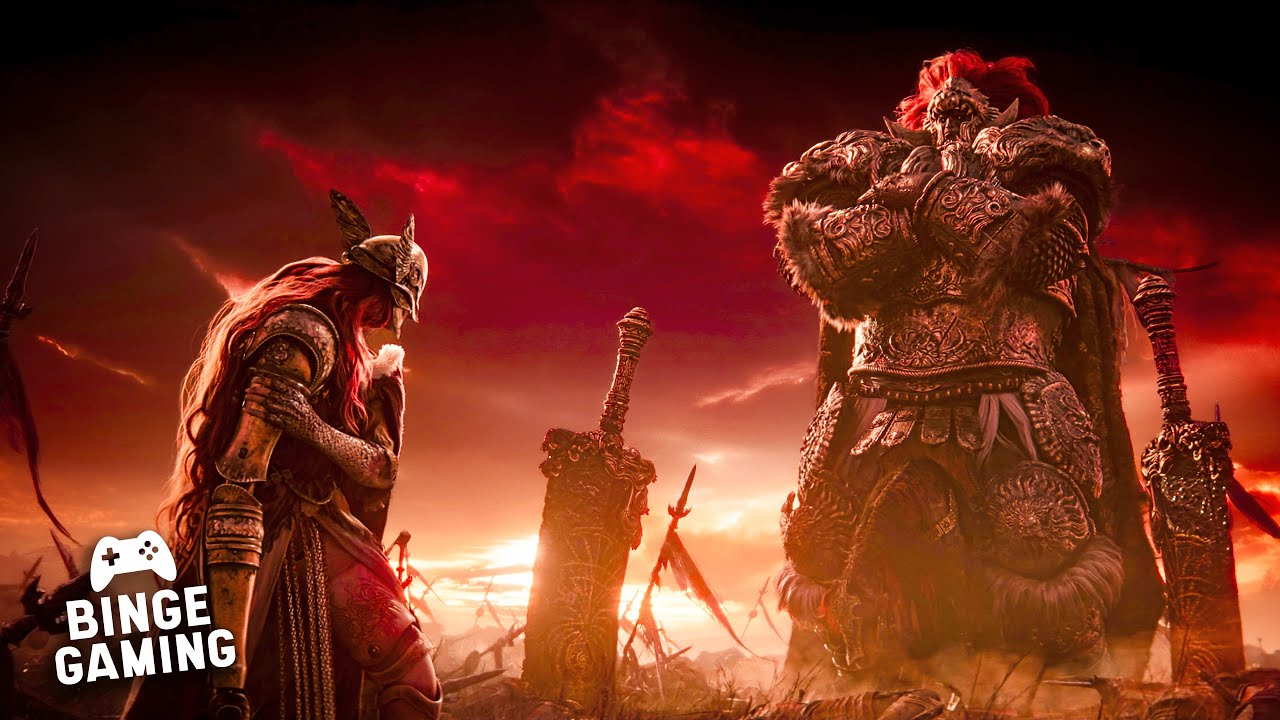 Malenia The Severed vs. General Radahn Cinematic Battle 2024 | Elden ...