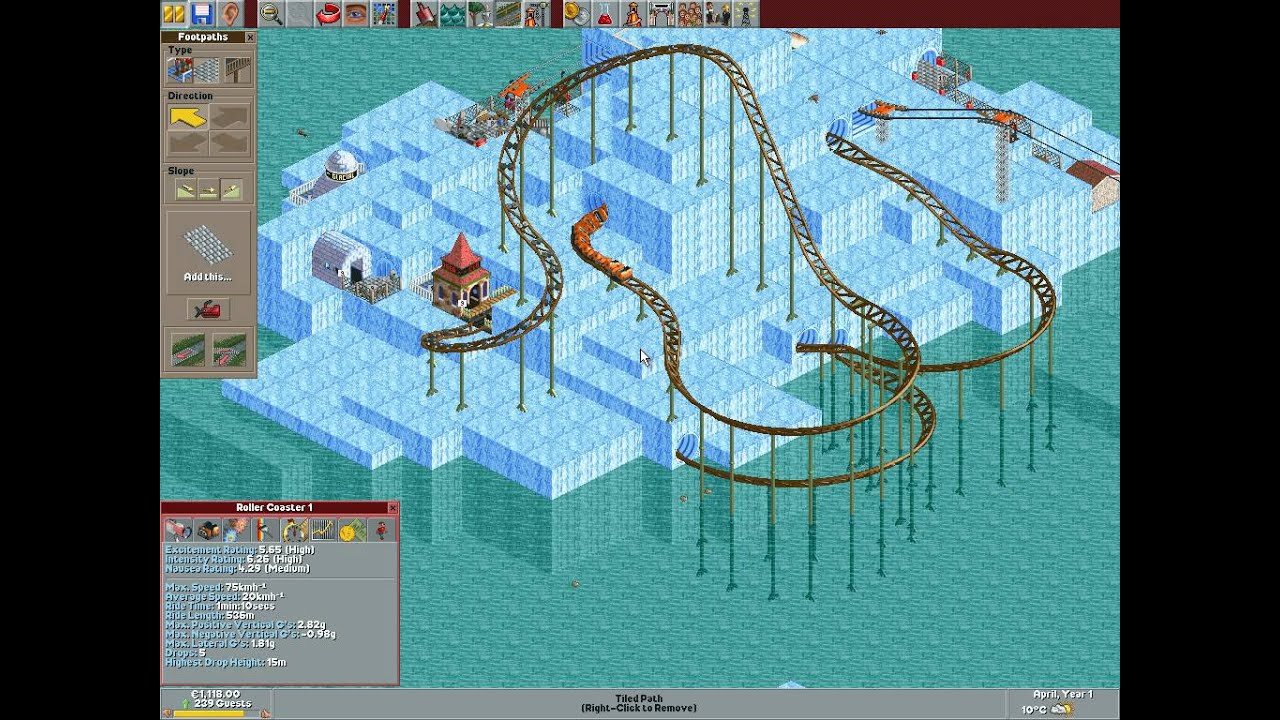 Rollercoaster Tycoon Loopy Landscapes #2 (Iceberg Islands: A cool park ...