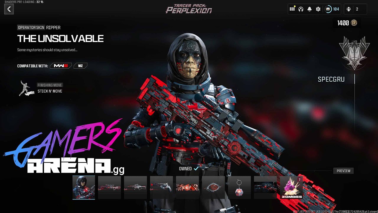 COD MW3 Tracer Pack PERPLEXION THE UNSOLVABLE Operator Bundle Hard ...
