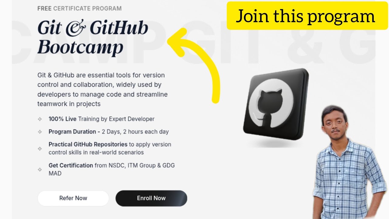 Git & GitHub Bootcamp: Master Version Control in 2 Days! (Free Certification) - YouTube