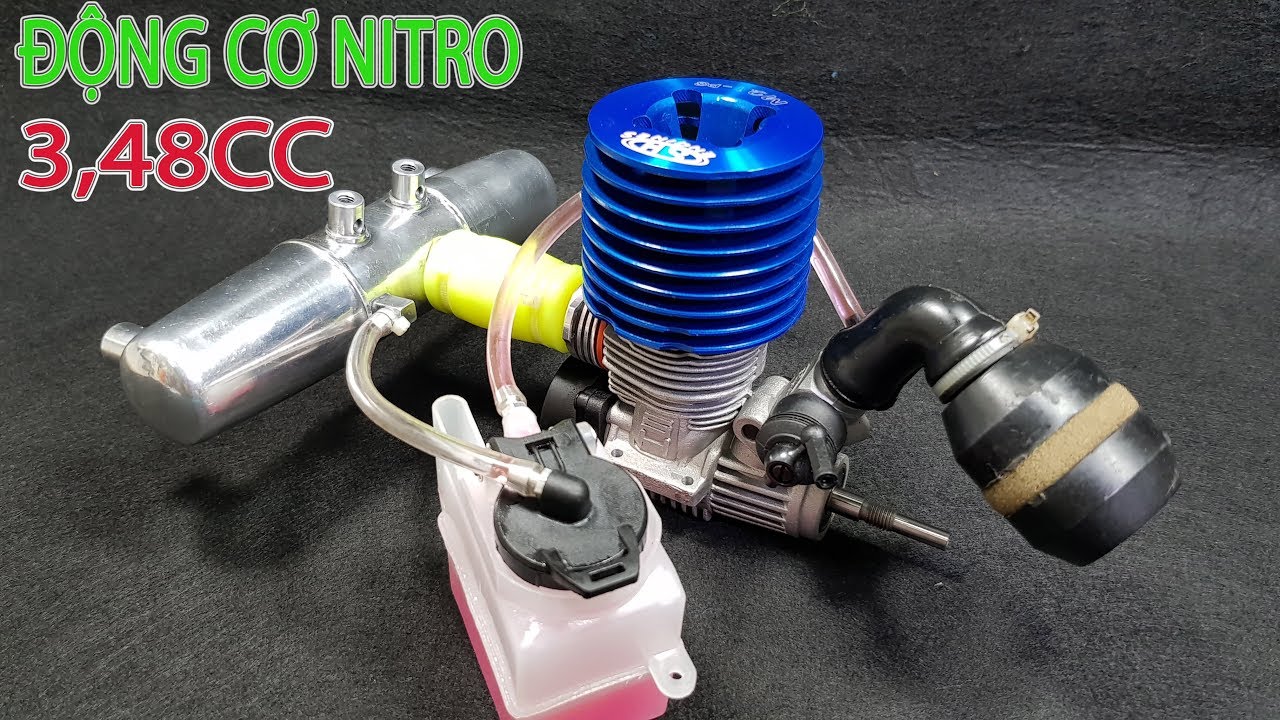 Nổ Thử Động Cơ Nitro 2 Thì 3.48cc - YouTube