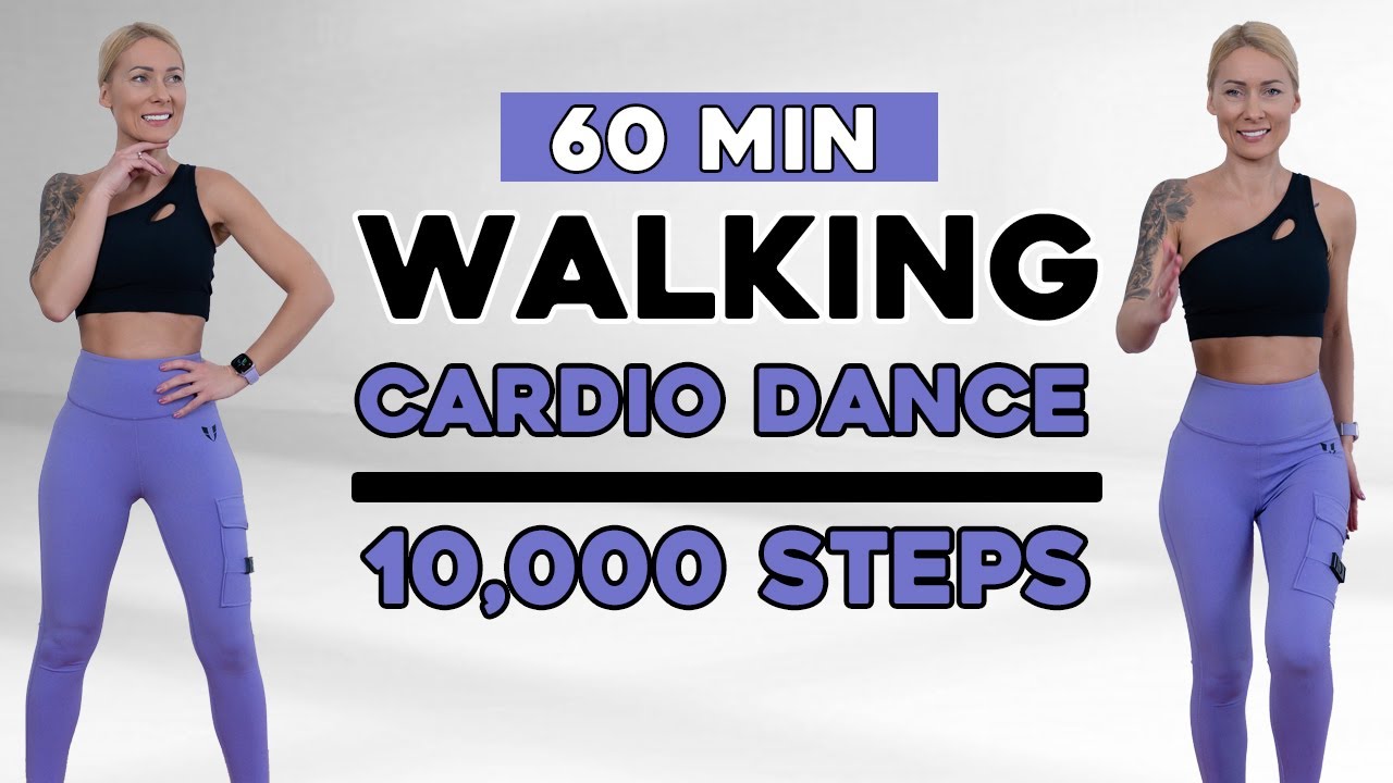 10000 STEPS IN 60 MIN - Walking Cardio Dance Workout to Burn Fat, Mood ...