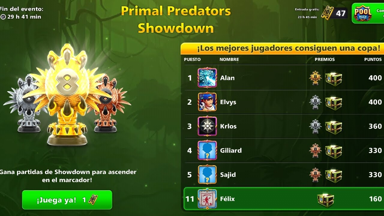 Primal Predators Showdown Matches. 8 Ball Pool - YouTube
