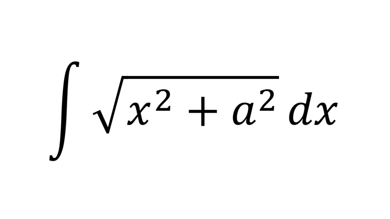 Integartion Of Sqrt x 2 a 2 dx YouTube