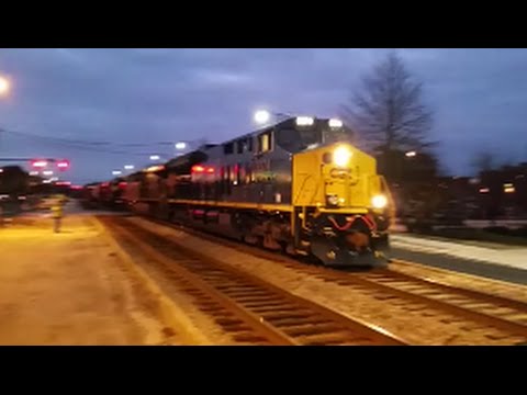 [CSX]3374 ET44AH & BURT PATCH 3371 ET44AH Q439-24 & Hybrid K5HLL-R2 Crazy HORNSHOW STUCK DITCH ...