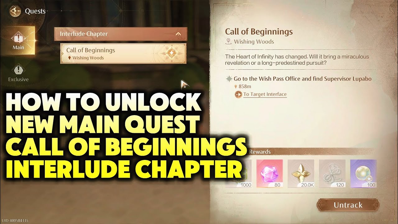 How to Unlock New Main Quest Call of Beginnings Interlude Chapter | Infinity Nikki - YouTube