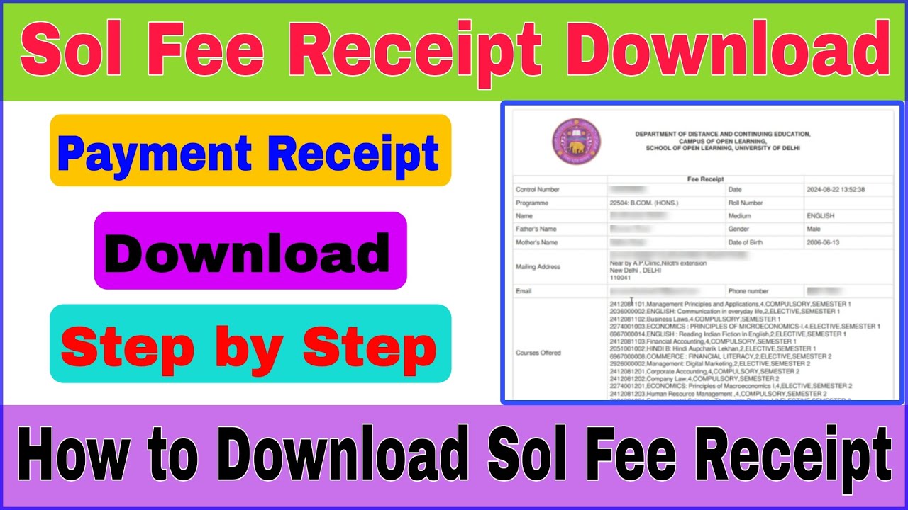 Sol fee receipt download | How to download sol fee receipt - YouTube
