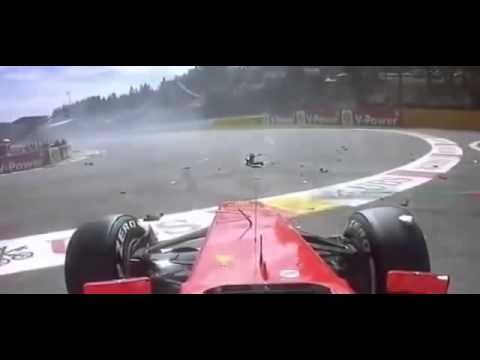 F1 2012 Belgium Spa Start Crash Onboard - YouTube