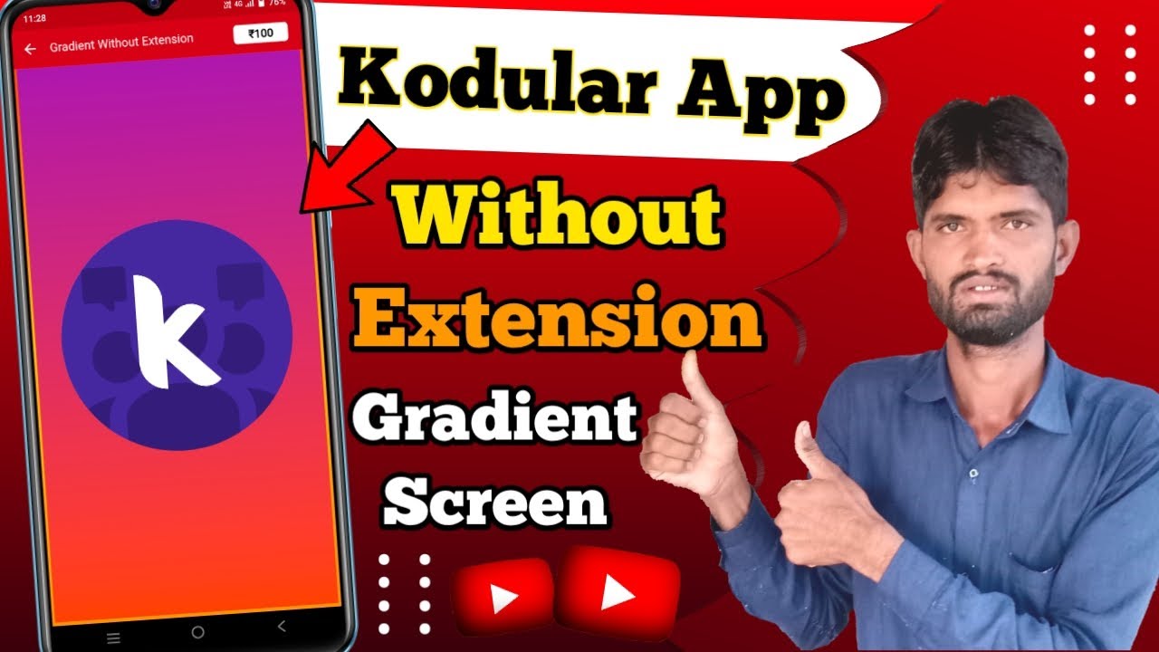 Kodular Without Extension Gradient Screen Kodular Tutorial Youtube