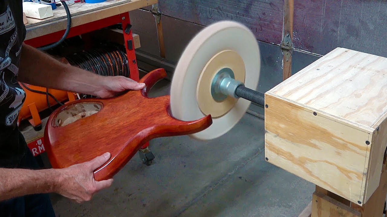 Making A Six String Multi Scale Guitar: Buffing The Clear Coat - YouTube