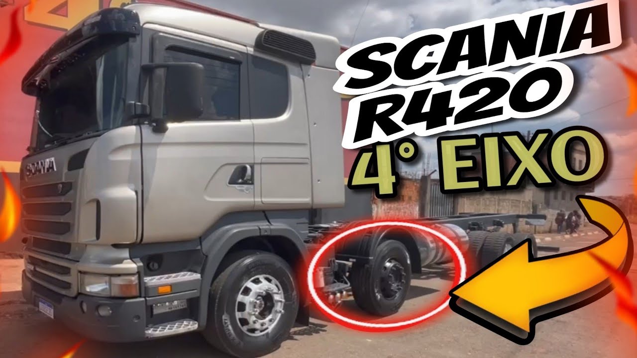 Scania R420 agora com o 4° eixo direcional - YouTube