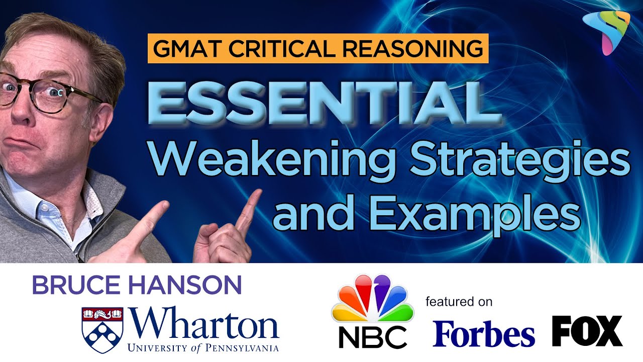 GMAT Critical Reasoning Tips Tricks and Strategies | Weakening ...