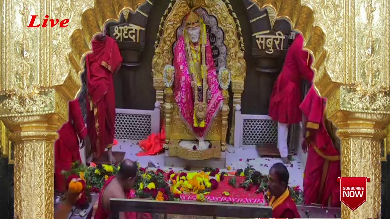 shirdi sai baba live darshan online free today - YouTube