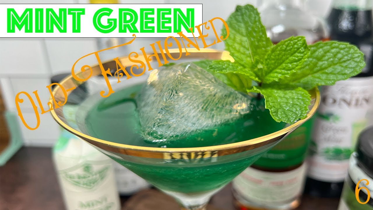 Mint Green Old Fashioned Cocktail- St. Patrick Day Cocktail - YouTube