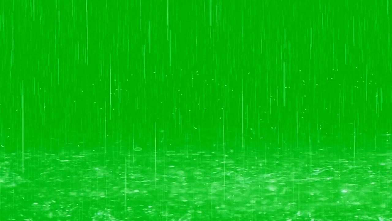 4K Green Screen Raindrops Fall in Puddles - YouTube