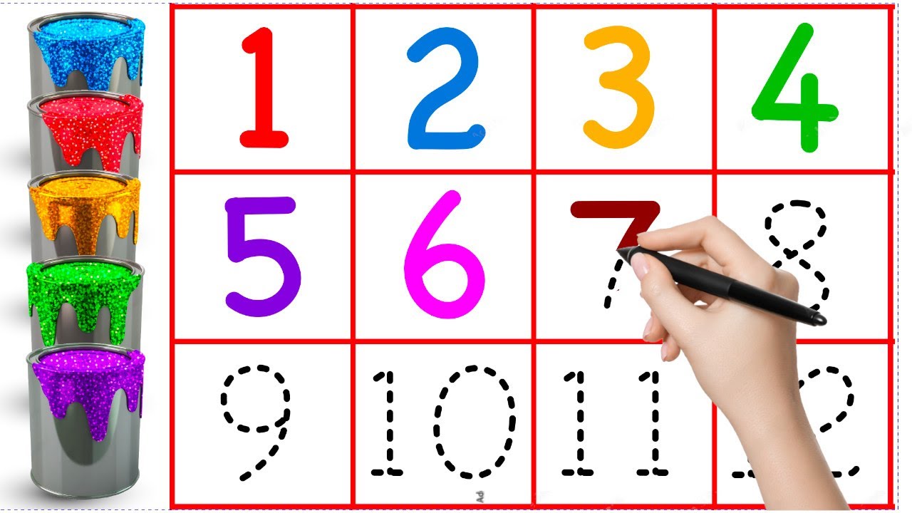 Numbers Tracing for Kids - Learn to Write Numbers the Fun Way - 1 to 12 ...