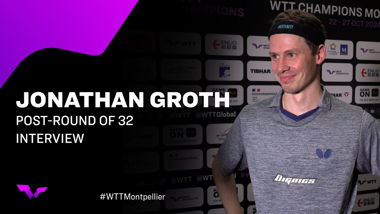 Jonathan Groth Post-Round of 32 Interview | #WTTMontpellier 2024 - YouTube