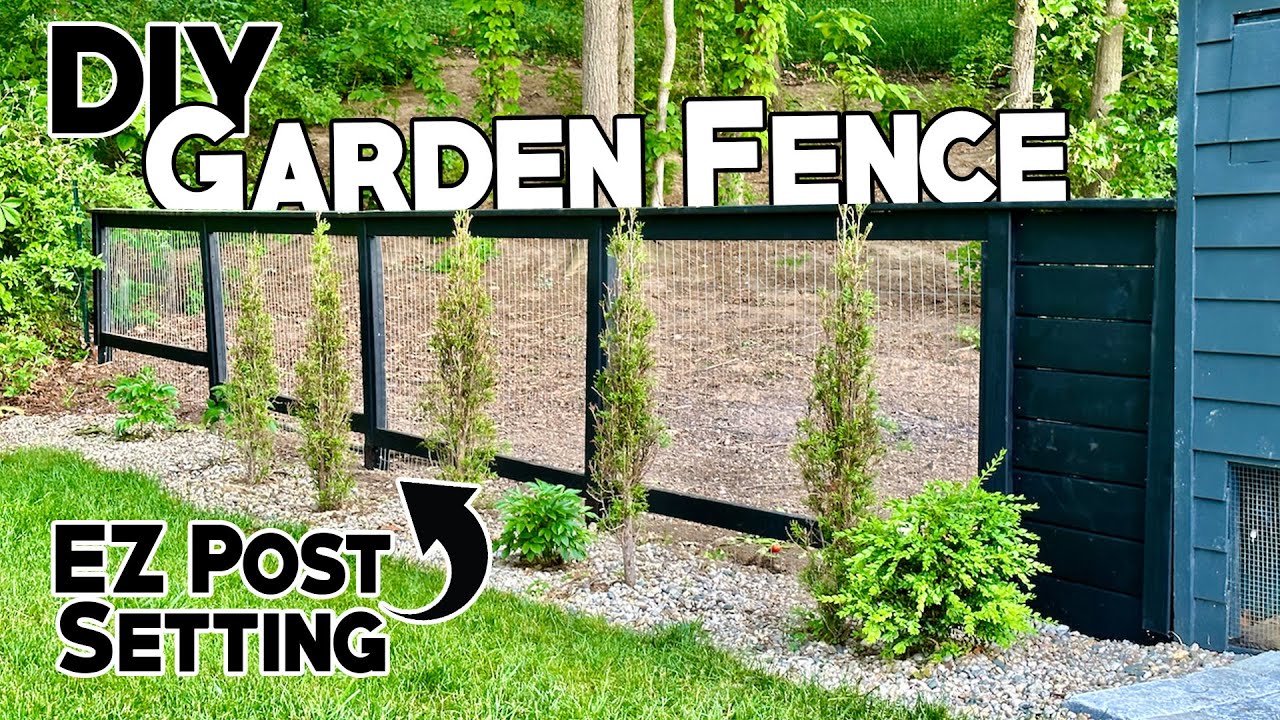 We Built A Garden Fence With Gate No Digging YouTube