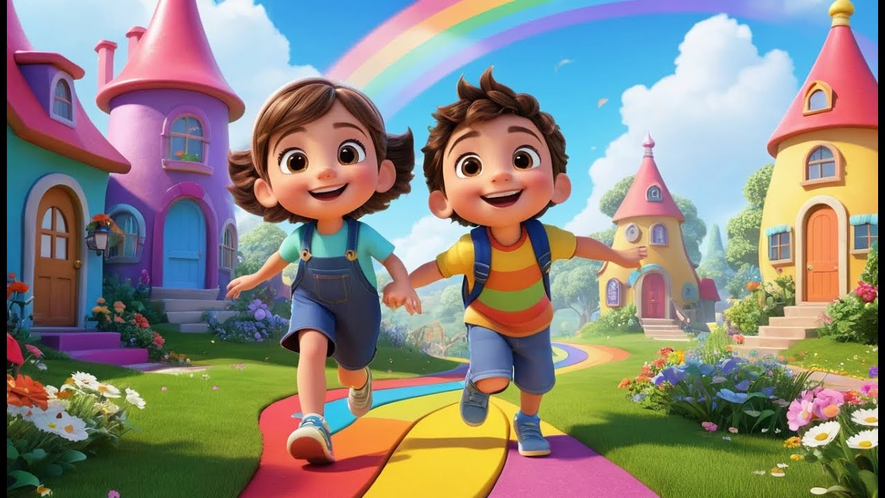 The Rainbow’s Secret Path Rhyme Song | Popular Nursery Rhyme ...