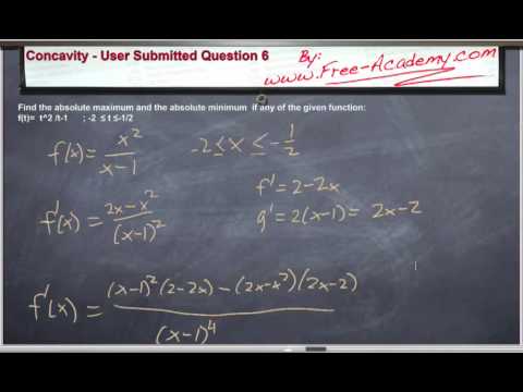 Concavity Practice Problem 11 - Calculus - YouTube