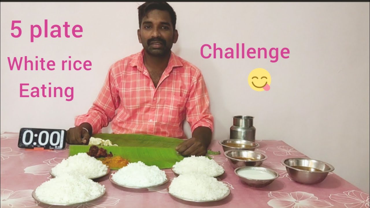 5 plate white rice Eating challenge/ fast Eating/india food Eating ...