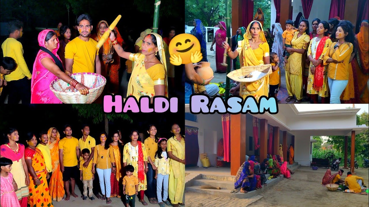 Haldi Rasam ️||Sushil Yadav Sadi👆||My Family Vlog🥳||Jaunpur Uttar ...