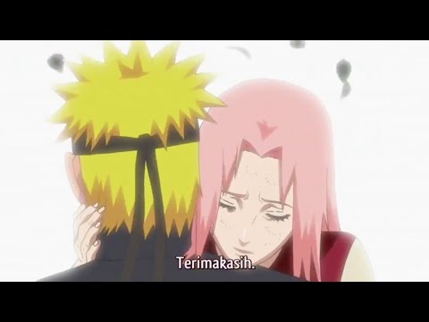 Momen Naruto disambut penduduk Konoha dan dianggap sebagai pahlawan setelah mengalahkan Pain