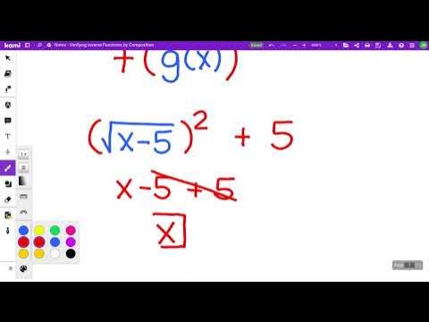 College Prep Algebra - Verify Inverse Functions by Composition - YouTube