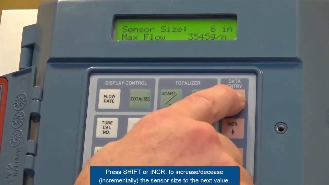 Rosemount 8712 LOI Operation - How to Enter Table Values – Line Size ...