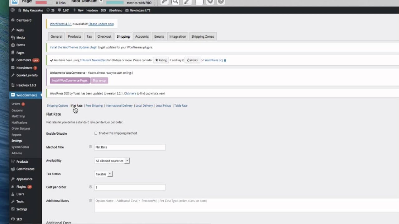 How To Set Up Multiple Shipping Methods On Woocommerce Youtube