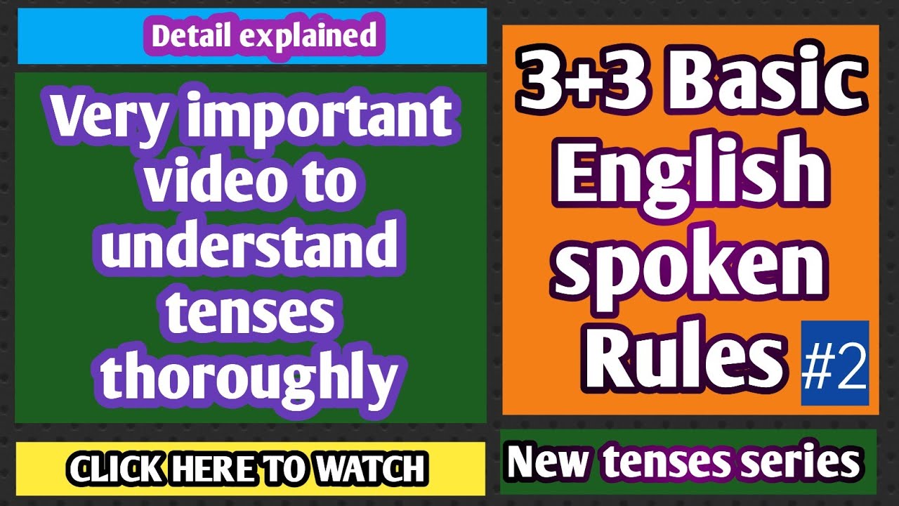 3+3 Basic English spoken Rules by Jay mad English academy #basicrules ...