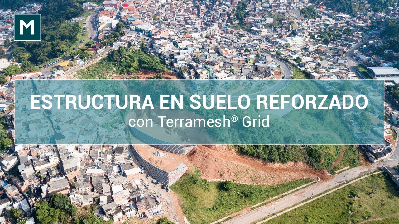 Estructura de contención en suelo reforzado con Terramesh® Grid ...
