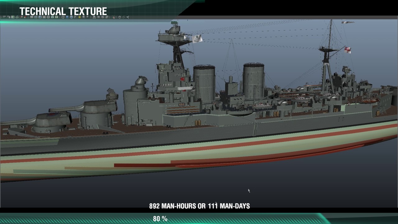 World of Warships Ship design timelapse - YouTube