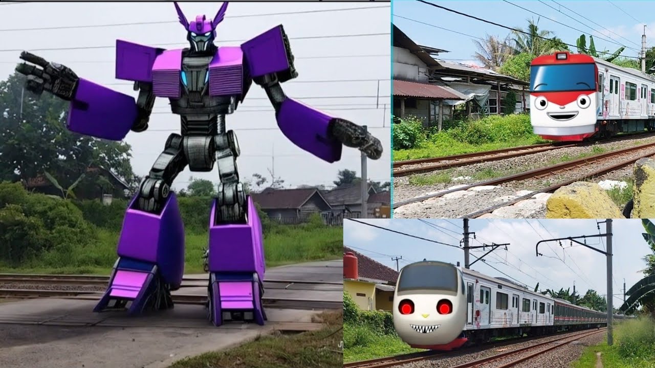 Truck Pasir Berubah Jadi Robot Transformers Vs KRL Titipo Vs Xing-xing ...