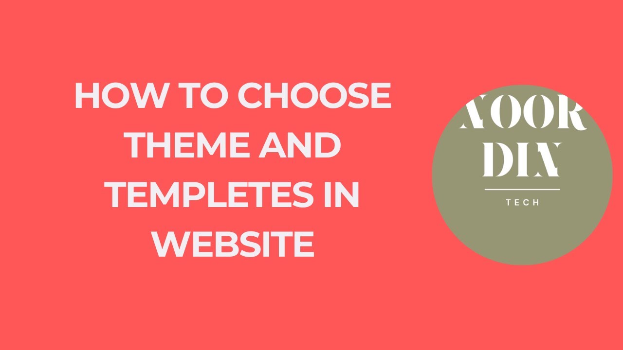 How to choose theme and templates in website - YouTube