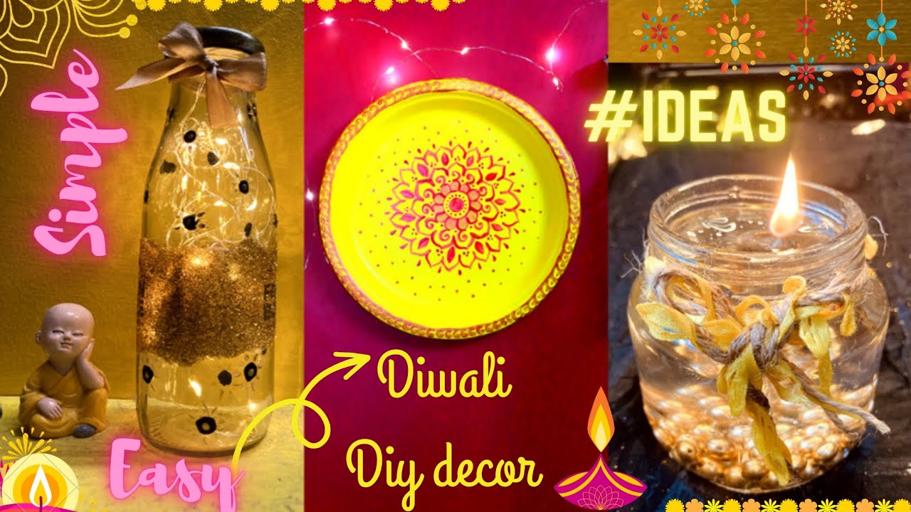 🎆Easy Diwali diy ideas🎊 #diwali2022 #diwalidiyadecoration # ...
